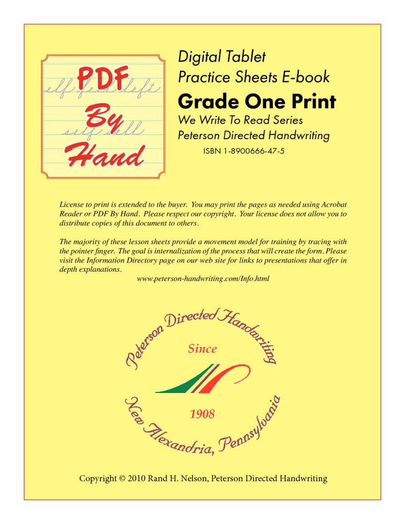 E-Workbook – Print Step 2 Building License – Peterson Handwriting