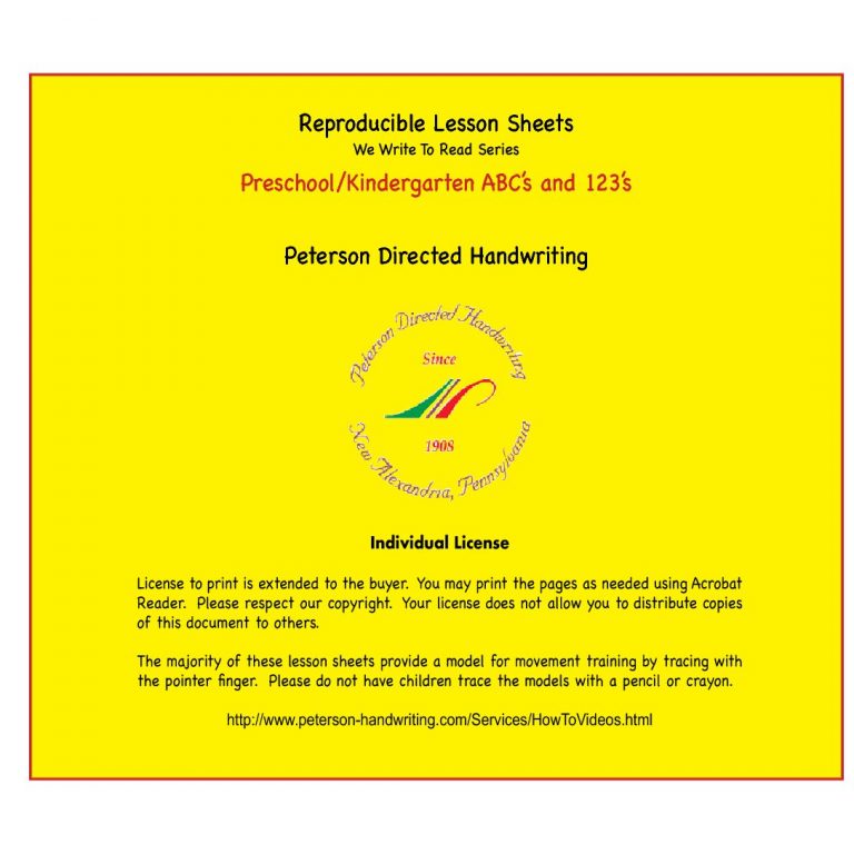 Online Store for Peterson Directed Handwriting Products. Learn Cursive.